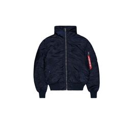 Herren Bomberjacke "MA-1 Hooded", blau, Gr. M, Alpha Industries, Obermaterial: 100% Nylon, Futter: 100% Nylon, Kapuzenfutter: 100% Polyester,