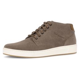 Pius Gabor Herren Sneaker, Gr. 10,5, beige, Veloursleder, Schuhe, Schnürboots, High Top-Sneaker in bequemer Schuhweite G (= weit)