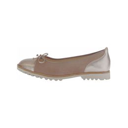 Gabor Damen Ballerina "Gabor Ballerinas Leder", Gr. 38,5braun, beige, Leder, Schuhe