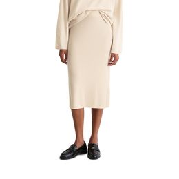 Marc O'Polo MARC O'POLO Damen Strickrock "aus softem Schurwolle-Mix", beige, Gr. 36, unifarben, Obermaterial: 50% Schurwolle, 33% Viskose, 17% Polyamid, R&ouml;cke