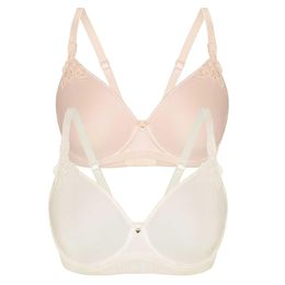 Sassa Mode SASSA Damen T-Shirt-BH "2er Sparpack Spacer-BH CLASSIC LOOK", Gr. 85ivory nude, Stoff, Obermaterial: 78% Polyamid PA. 22% Elasthan EL., BHs