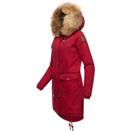 Navahoo Damen Wintermantel "Rosinchen", rot, Gr. XL, Oberstoff: 100% Baumwolle; Futter: 100% Polyester; Wattierung: 100% Polyester; &Auml;rmelfutter: 100%