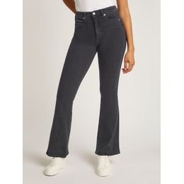 Damen Bootcut-Jeans "SKINNY BOOTCUT", schwarz, Gr. 27, Calvin Klein Jeans, unifarben, Denim/Jeans, Obermaterial: 92% Baumwolle, 6% Elastomultiester,