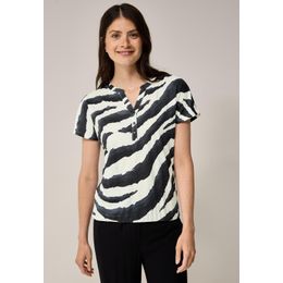 Cecil Damen T-Shirt, grau, Gr. S, bedruckt, Web, 100% Baumwolle, Shirts, mit Elastiksaum