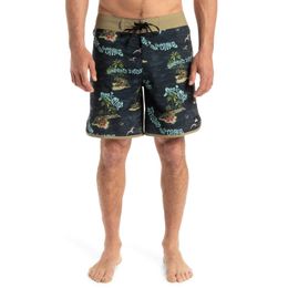 Quiksilver Herren Boardshorts "Surfsilk Scallop 18"", schwarz, Gr. 34, Obermaterial: 88% Microfaser, 12% Elasthan;, Hosen