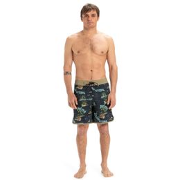 Quiksilver Herren Boardshorts "Surfsilk Scallop 18"", schwarz, Gr. 30, Obermaterial: 88% Polyester, 12% Elasthan., Hosen