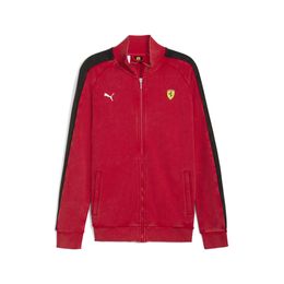Puma Herren Sweatjacke "Scuderia Ferrari T7 Jacke Herren", rot, Gr. XL, Obermaterial: 100% Baumwolle; Rippe: 3% Elasthan, 97% Baumwolle;