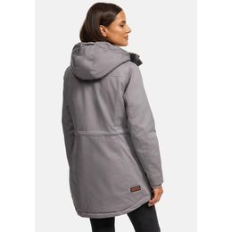 Navahoo Damen Winterjacke "Ireliaa", grau, Gr. XL, Obermaterial: 100% Baumwolle; Innenseite: 100% Polyester; Futter: 100% Polyester, Jacken, mit