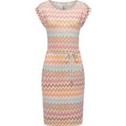 Ragwear Damen Sommerkleid "Taggien Print", wei&szlig;, Gr. XXL, Material: 95% Viskose, 5% Elasthan, Kleider, Leichtes, bequemes Midikleid mit Muster