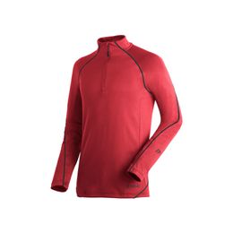 Maier Sports Herren Funktionsshirt "Roger"rot, Gr. 60, 100% Polyester, Shirts, funktionaler Herren Midlayer f&uuml;r Outdoor Touren und Ausfl&uuml;ge