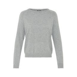 oxmo Damen Strickfleece-Pullover "Strickpullover OXBMMNORA RAGLAN JUMPER", grau, Gr. XL, Obermaterial: 52% Viskose CV. 28% Polyester PES. 20%