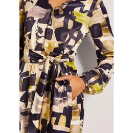 Madeleine Mode MADELEINE Damen Midikleid "Kleid Kleid mit Bindeg&uuml;rtel", schwarz, Modern, Gr. 40, Obermaterial: 100% Viskose CV., Kleider