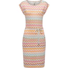 Ragwear Damen Sommerkleid "Taggien Print", wei&szlig;, Gr. XL, Material: 95% Viskose, 5% Elasthan, Kleider, Leichtes, bequemes Midikleid mit Muster