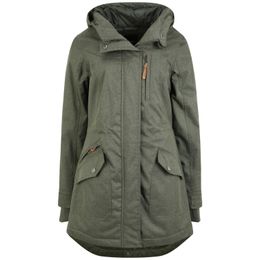 oxmo Damen Parka "Parka OXBella", gr&uuml;n, Gr. XS, Obermaterial: 100% Polyester PES., M&auml;ntel