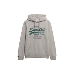 Superdry Herren Sweatshirt "Sweatshirt VI Duo Classic Hood", grau, Gr. XL, Obermaterial: 100% Baumwolle CO., Sweatshirts
