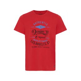 Blend Herren Rundhalsshirt "Rundhalsshirt BHDoppler", rot, Gr. M, Obermaterial: 100% Baumwolle CO., Shirts