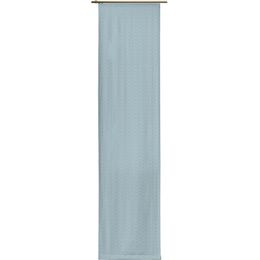Schiebegardine WIRTH, B:60cm H:245cm, blau, Jacquard, Baumwolle, Polyester, Wohnzimmer, Gardinen, "Torbole"