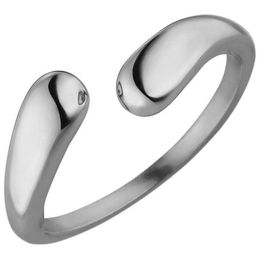 PURELEI Damen Fingerring "Schmuck Geschenke Ohui Ring", 54, Edelstahl, 5mm, silber, Edelstahl, Fingerringe