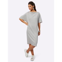 CR&Eacute;ATION L CREATION L Damen Jerseykleid "Modal-Mix-Kleid", grau, Gr. 40, unifarben, Jersey, 50% Modal, 44% Polyester, 6% Elasthan, Kleider