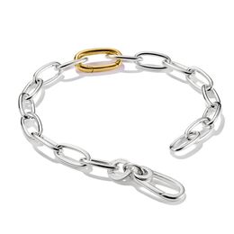 Thomas Sabo Damen Charm-Armband "Charm Club Connect: mit einem Connect Link", 19, Silber 925 (recycelt), gold, Silber 925 (recycelt), Armb&auml;nder