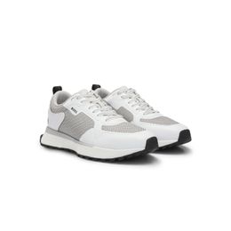 BOSS Herren Sneaker "Sneaker Jonah Runn meth", Gr. 44, weiß, Obermaterial: 100% Polyester PES. Futter: 100% Polyester PES. 70% EVA EVA. 30% Gummi