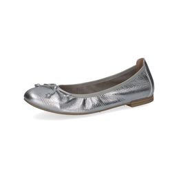 Caprice Damen Ballerina "Caprice Ballerinas Leder", Gr. 36, silber, Leder, Schuhe