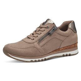 Marco Tozzi Damen Sneaker, Gr. 38, beige, Synthetik, Textil, Schuhe, mit gepolsterter Innensohle
