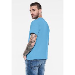 Street One MEN Damen T-Shirt, blau, Gr. XXXL, unifarben, Web, 100% Baumwolle, Shirts, aus reiner Baumwolle