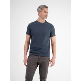 Lerros Herren T-Shirt "Lerros Herren T-Shirt in Strukturqualit&auml;t", blau, Gr. XL, 99% Baumwolle, 1% Elasthan, Shirts