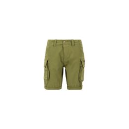 Herren Shorts "Crew Short", gr&uuml;n, Gr. 32, Alpha Industries, Obermaterial: 98% Baumwolle, 2% Elastan; Futter: 100% Baumwolle, Hosen
