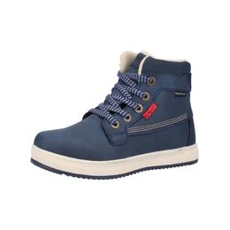 Kickers M&auml;dchen Schn&uuml;rstiefelette "Kickers Stiefelette Lederimitat", Gr. 32, blau, Lederimitat, Schuhe