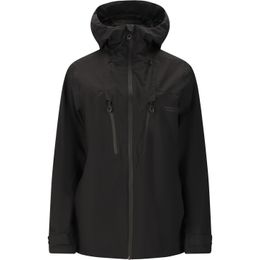 WEATHER REPORT Damen Outdoorjacke "Harbor", schwarz, Gr. 46, unifarben, 100% Polyester, Jacken, mit 20.000 mm Wassers&auml;ule und Top-Atmungsaktivit&auml;t