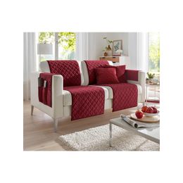 Tagesdecke, B:40cm L:40cm, rot, 100% Polyester, Tagesdecken