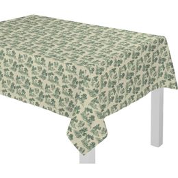 Tischdecke Adam, B:220cm L:130cm, gr&uuml;n, Bio-Baumwolle, Tischdecken, "Good Old Days", aus 100% Bio-Baumwolle