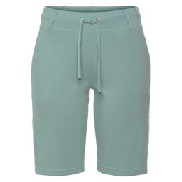 Lascana Damen Shorts, Gr. 34, gr&uuml;n, Sweatware, Obermaterial: 70% Viskose, 25% Polyamid, 5% Elasthan, unifarben, Hosen, mit seitlichen Streifen,