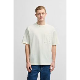 BOSS Orange Damen T-Shirt "Te cotton", beige, Gr. XXL, unifarben, Single Jersey, Obermaterial: 100% Baumwolle, Shirts, mit Logobadge