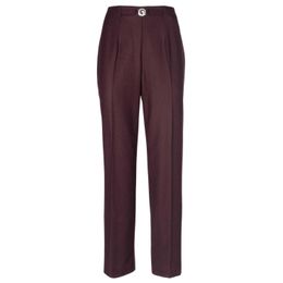 GOLDNER Damen Schlupfhose "Klassische Schurwoll-Schlupfhose MARTHA", rot, Gr. 42, Obermaterial: 52% Schurwolle WV. 46% Polyester PES. 2% Elasthan