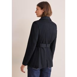 Cecil Damen Trenchcoat, blau, Gr. XXL, unifarben, Web, Obermaterial: 100% Baumwolle; Futter: 100% Polyester, M&auml;ntel, mit Bindeg&uuml;rtel