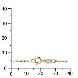 OSTSEE-SCHMUCK Damen Goldkette "OSTSEE-SCHMUCK Kette Panzer 1,3 mm Kette Panzer 1,3 mm", 50cm, Gelbgold 585, L: 42, gold, Gelbgold 585, Halsketten