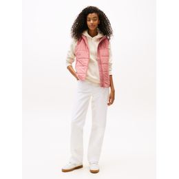 Tommy Jeans Damen Steppweste "TJW LW PADDED VEST"tahiti berry, Gr. XS, unifarben, Web, Obermaterial: 100% Polyester, Westen