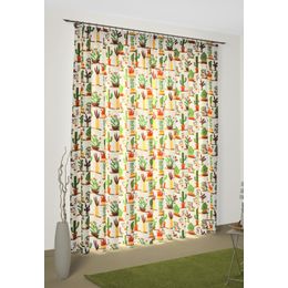 Vorhang WIRTH, B:130cm H:245cm, orange, Polyester, Wohnzimmer, Gardinen, "Oakham"