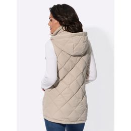 Casual Looks Damen Steppweste, beige, Gr. 40, unifarben, 100% Polyester, Westen