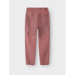 name it M&auml;dchen Regenhose "NKNALFA PANT SOLID NOOS", rosa, Gr. 86, unifarben, Softshell, Obermaterial: 96% Polyester, 4% Elasthan, Hosen