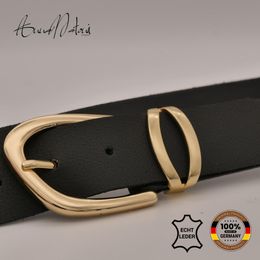 AnnaMatoni Damen Lederg&uuml;rtel "AnnaMatoni Lederg&uuml;rtel Lora Lederg&uuml;rtel Lora", schwarz, Gr. 95, 100% Leder, G&uuml;rtel