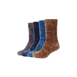 Camano Damen Socken "Socken 4er Pack", Gr. 39burro, 69% Polyester, 29% Polyester, 2% Elasthan, uni, Socken, 4er Pack Mit pflegendem Aloe Vera Effekt