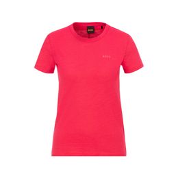 BOSS Orange Damen T-Shirt "C_Esla", pink, Basic, Gr. S, unifarben, Single Jersey, Obermaterial: 100% Baumwolle, Shirts, mit Rundhalsausschnitt