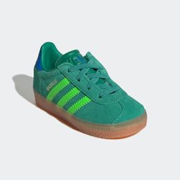 Kinder Sneaker "GAZELLE COMFORT CLOSURE ELASTIC LACES KIDS", adidas originals, Gr. 24, gr&uuml;n, Leder, Schuhe, f&uuml;r Kinder