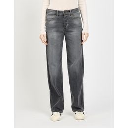 Gang Damen Weite Jeans "94JUL", grau, Gr. 32, Denim/Jeans, Obermaterial: 91% Baumwolle, 7% Polyester, 2% Elasthan, Jeans, Comfort Straight Fit