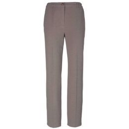 GOLDNER Damen 2-in-1-Hose "B&uuml;gelfaltenhose mit Melange-Effekt", beige, Gr. 48, Obermaterial: 63% Polyester PES. 32% Viskose CV. 5% Elasthan EL.,