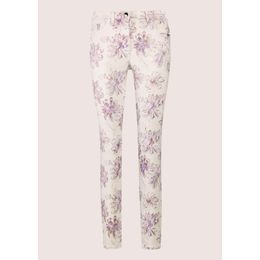 Madeleine Mode MADELEINE Damen Chinos "Druckhose Schlanke Hose mit Unikat-Print", bunt, Gr. 46, Obermaterial: 60% Baumwolle CO. 24% Polyester PES. 13% Viskose CV.
